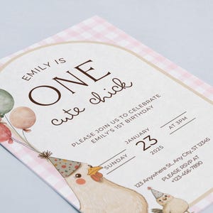 One Cute Chick Birthday This Chick is One First Birthday 1st Birthday ...