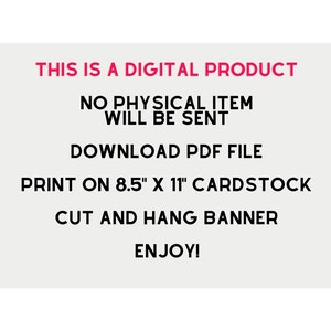 Retro Custom Banner, Printable PDF BANNER, Birthday Banner, Printable ...