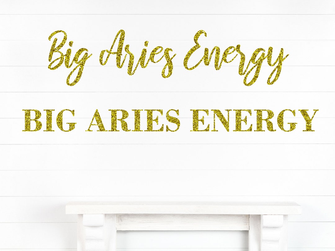 Big Aries Energy Banner Birthday Party Decorations Astrology Birthday ...