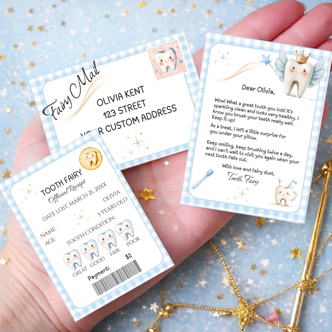 Tooth Fairy Letter Editable Template Printable Note for Kids First ...