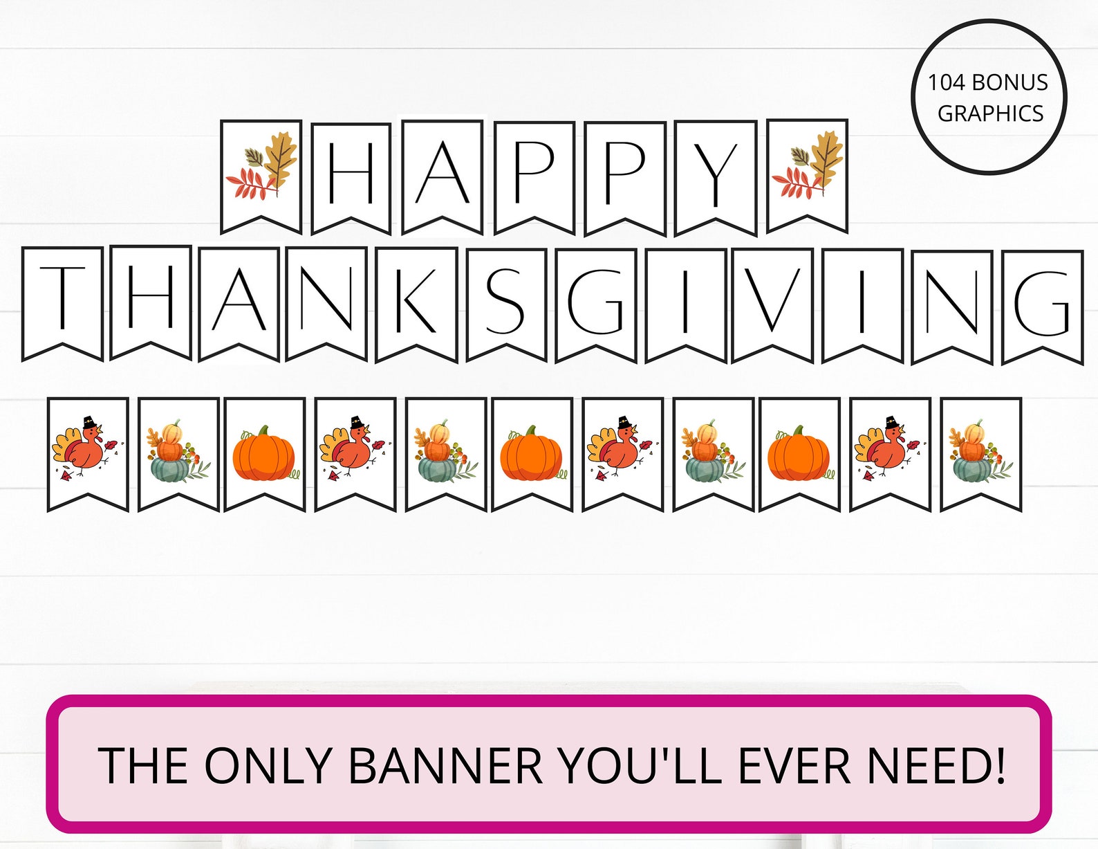 Custom Printable PDF BANNER Printable Alphabet Letter Banner - Etsy