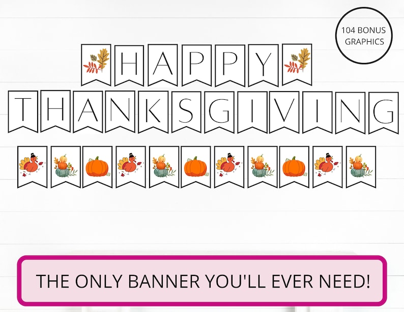 Custom Printable PDF BANNER, Printable Alphabet Letter Banner ...