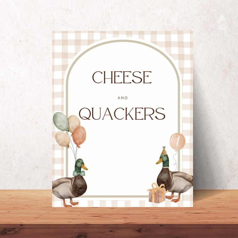 One Lucky Duck Birthday Editable Sign Bundle Mallard Duck Themed First ...