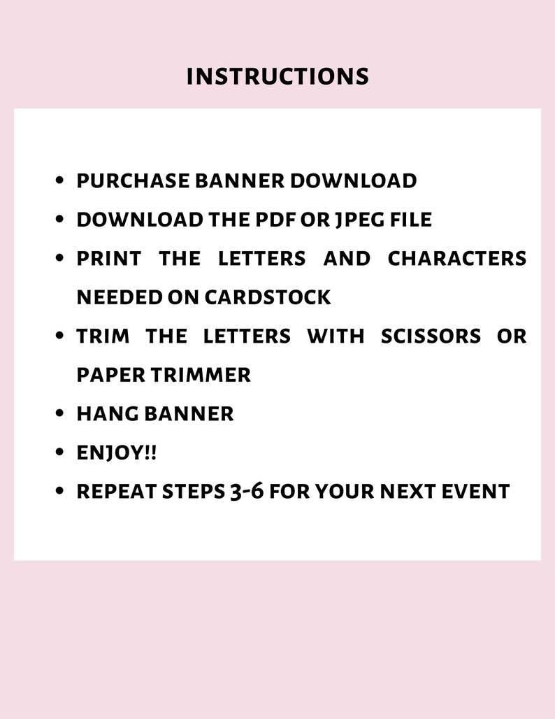 Printable PDF BANNER Printable Alphabet Letter Banner | Etsy