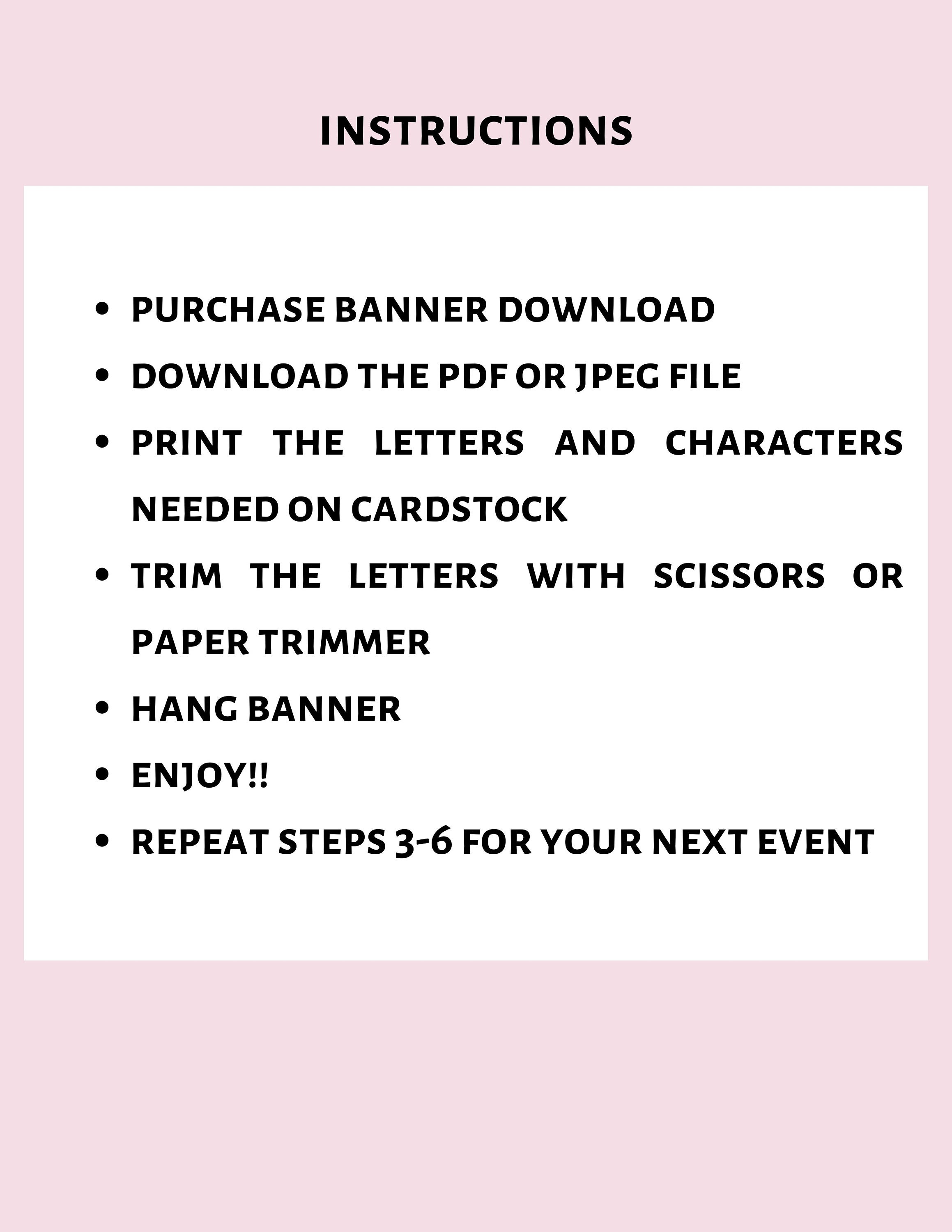 Printable PDF BANNER Printable Alphabet Letter Banner - Etsy UK