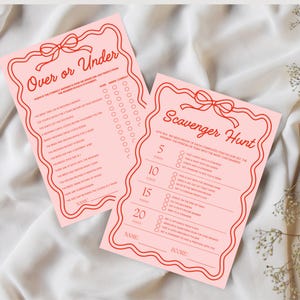 Wavy Border Bachelorette Games Bundle Editable Hen Party Games Fun ...