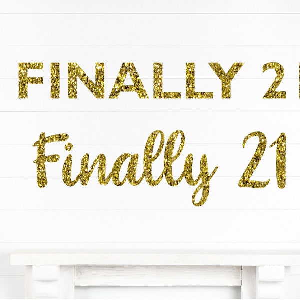 Finally 21 Banner - Etsy