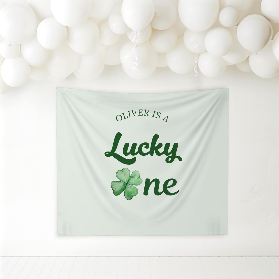 Lucky One Birthday Personalized Banner 1st Birthday St. Patricks ...