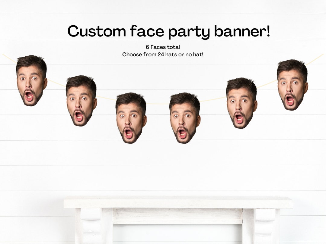 Custom Face Photo Banner Personalized Birthday Banner Custom - Etsy