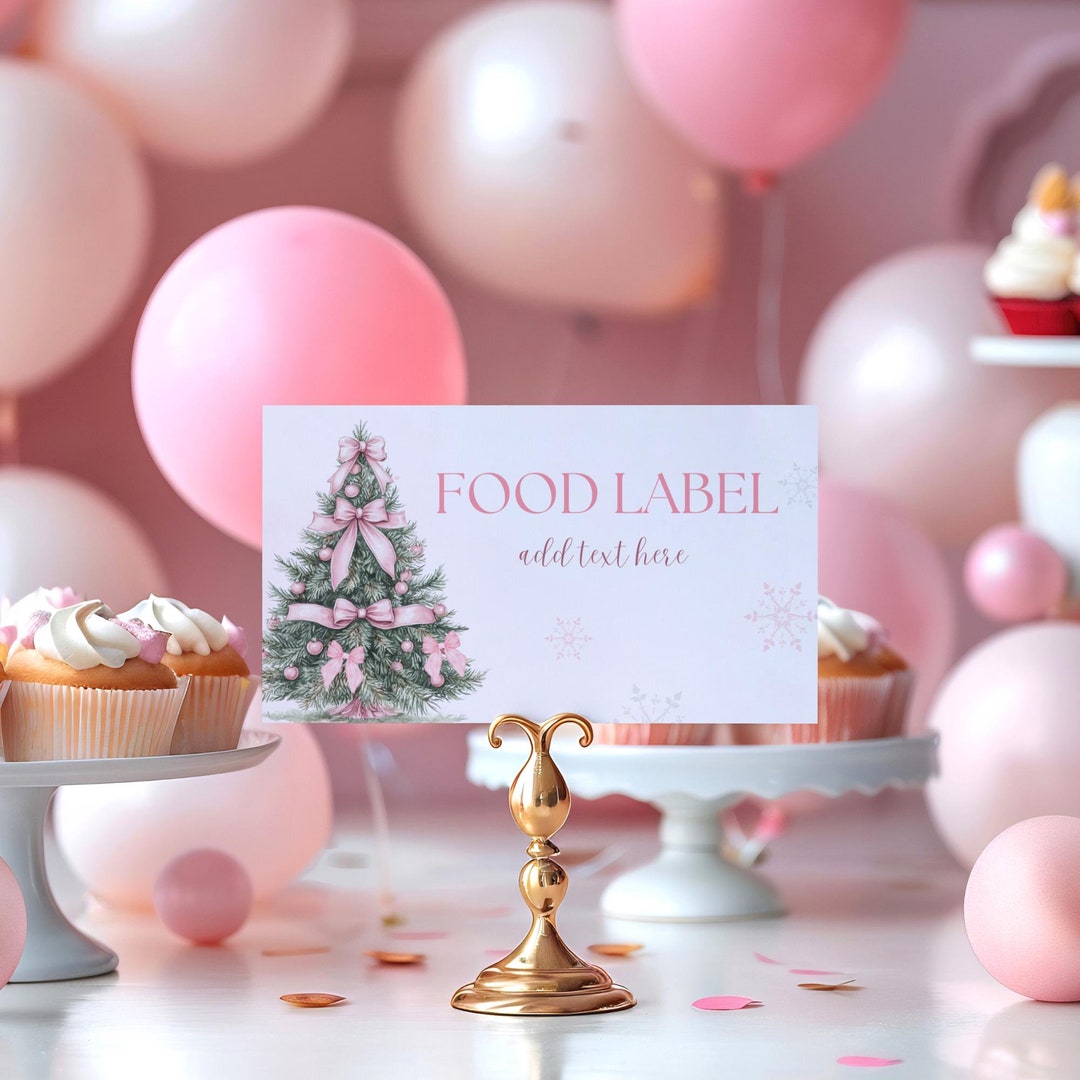 Pink Winter Onederland Food Label Winter Wonderland Label Printable ...