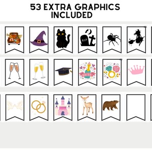 DIY Printable PDF BANNER, Alphabet Letter Banner, Printable Swallowtail ...