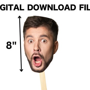 Face on a Stick Prop, BIG Photo Face Stick, Big Head on a Stick ...