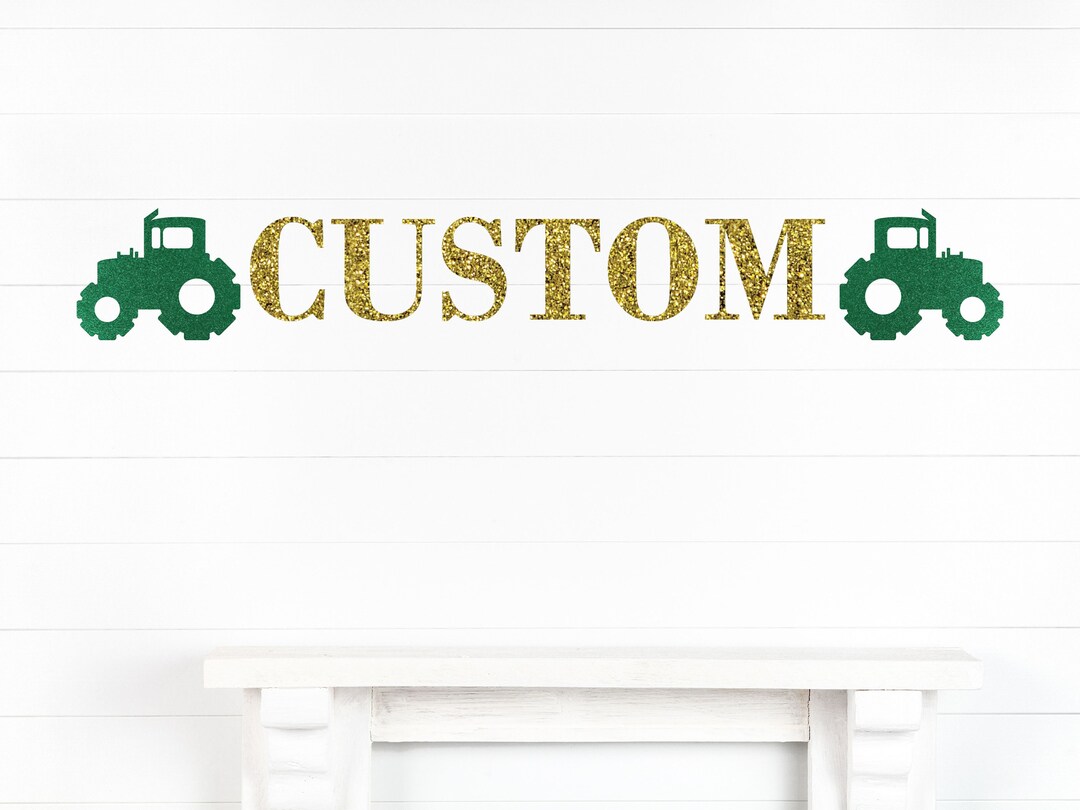 Custom Tractor Banner, Tractor Party Decorations, Farm Party ...