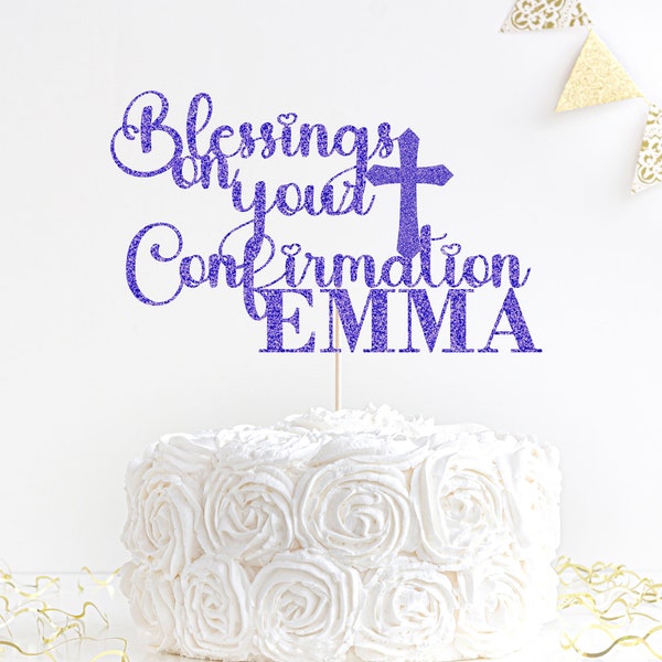 Confirmation Cake Topper - Etsy