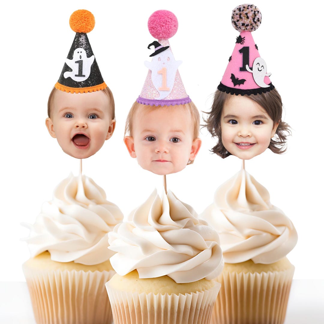 Cupcake Topper Spooky One First Birthday Photo Cupcake Topper 1st ...