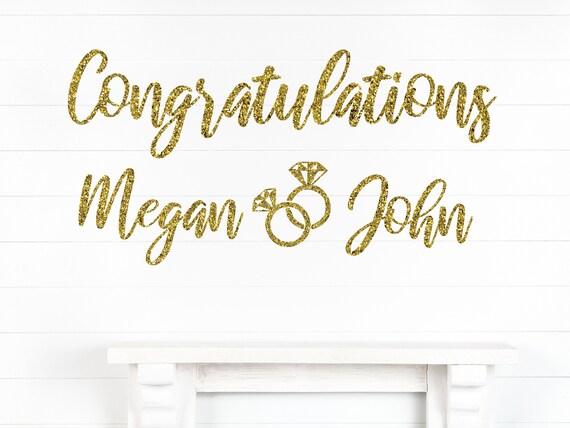 Congratulations Banner With Custom Names Personalized Banner - Etsy