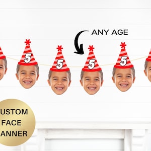 Personalized Birthday Banner Custom Face Photo Banner Custom - Etsy