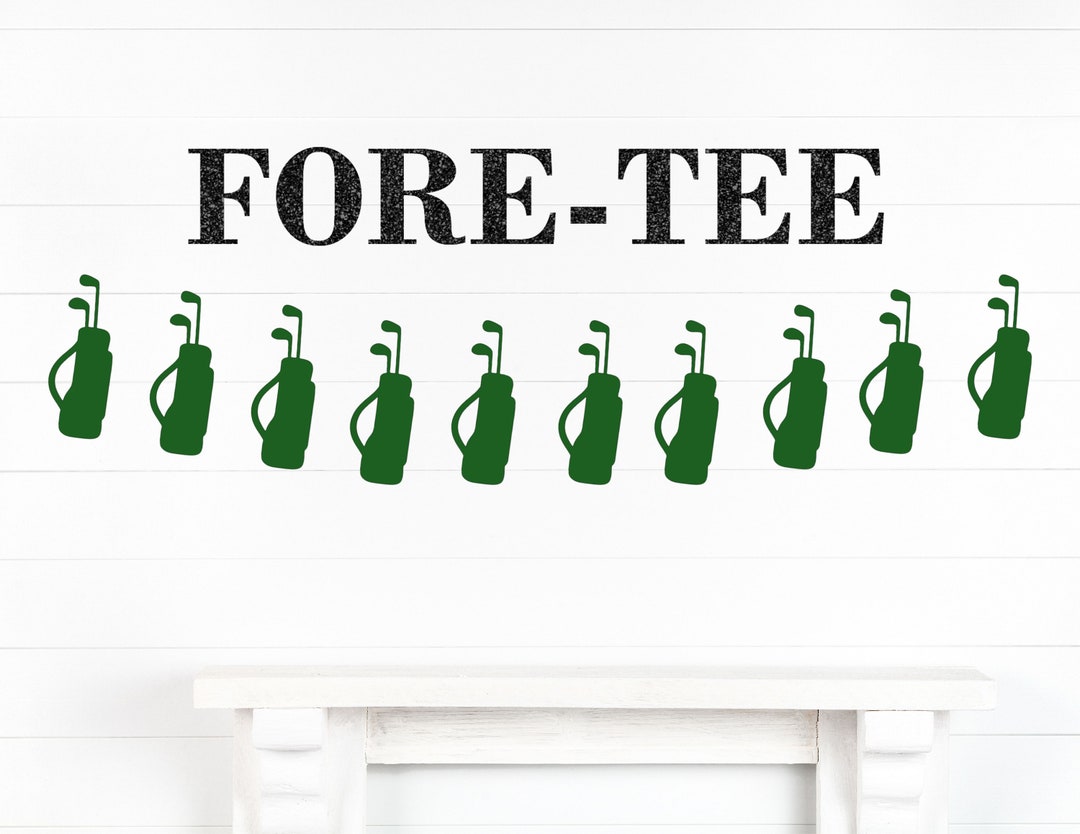 Fore-tee Banner, Golf Hole Garland, Golf 40th Birthday Party Decor ...
