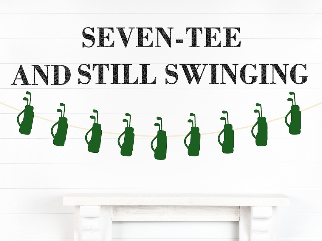 Golf 70th Birthday Party Decor Seven-tee Banner Golf Hole Garland ...