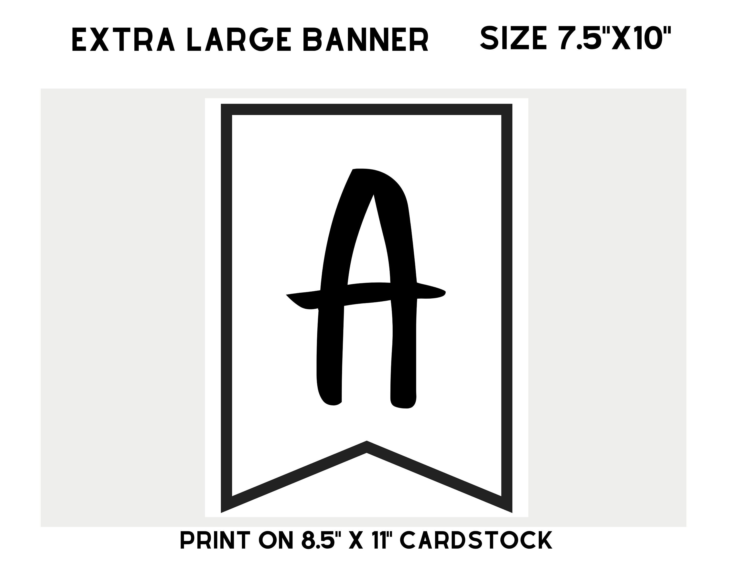 Printable PDF BANNER Printable Alphabet Letter Banner - Etsy Hong Kong