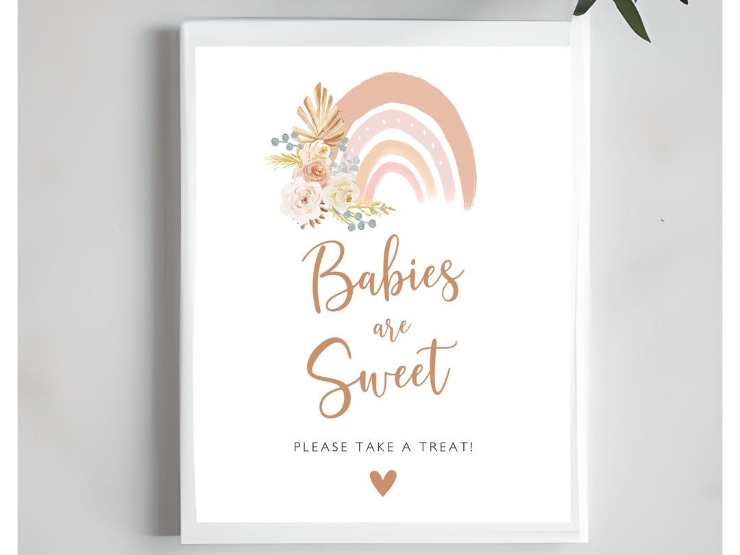 Printable Baby Shower Sign Babies Are Sweet Sign Printable Baby Shower ...