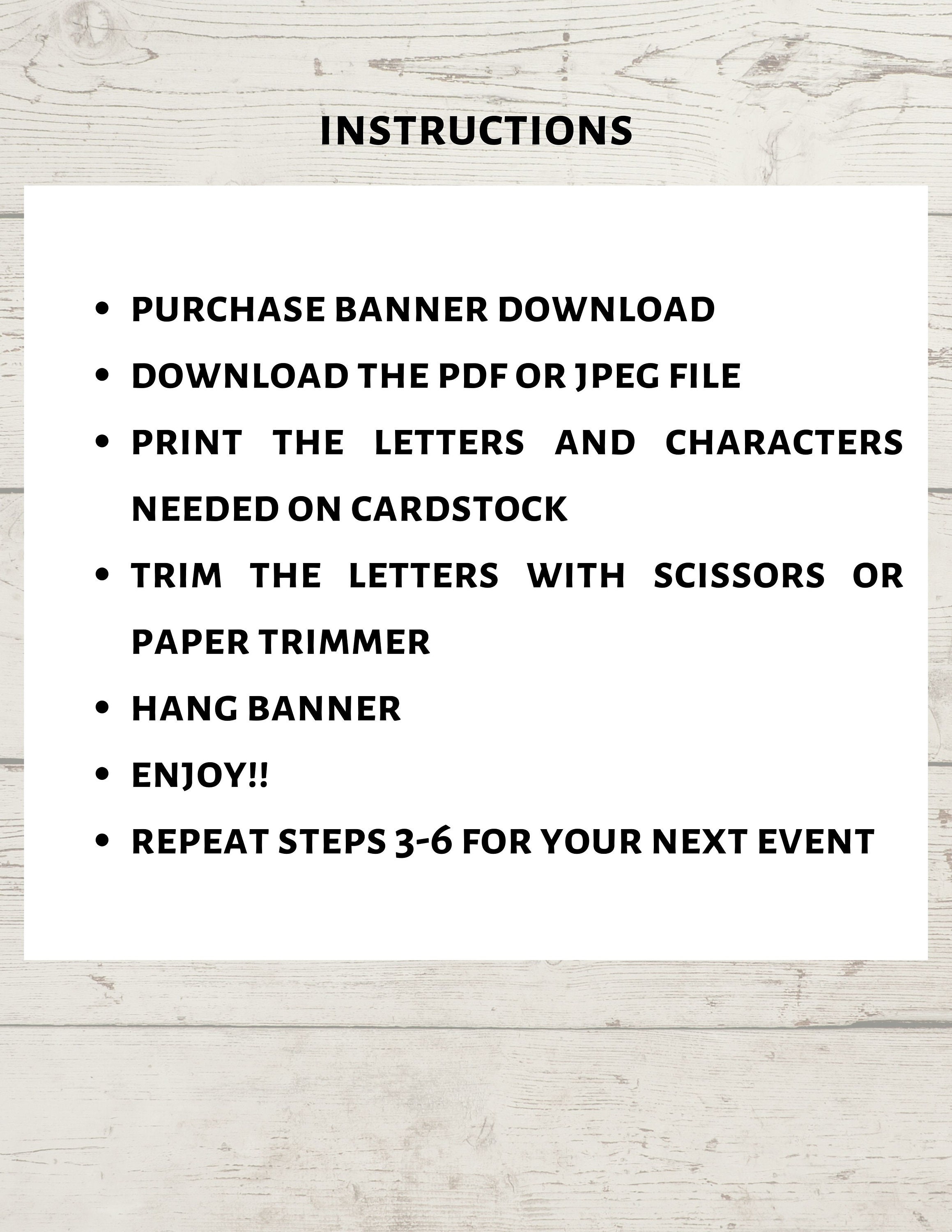 Printable PDF BANNER, Printable Alphabet Letter Banner, Printable ...