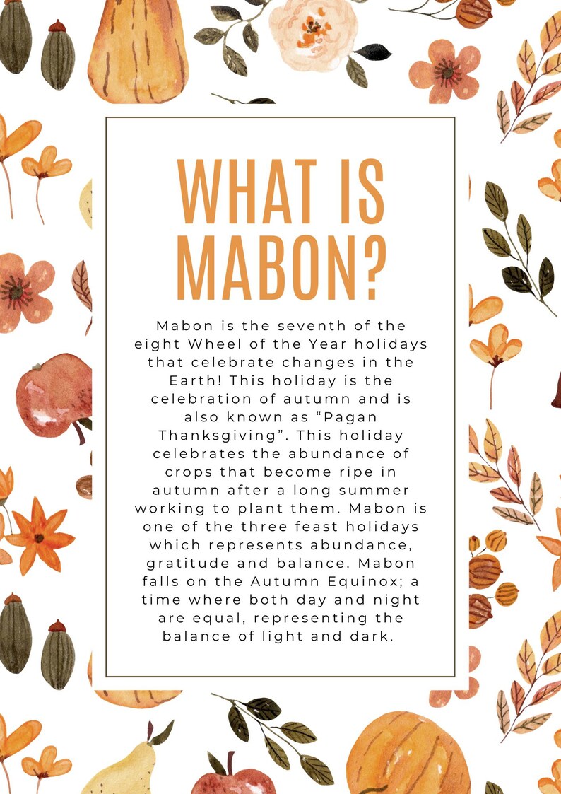 Mabon Guide for Witchlings; Christian Witchery, Kid Witchcraft ...
