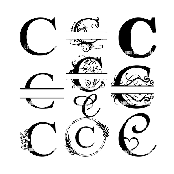 Monogram C - Etsy