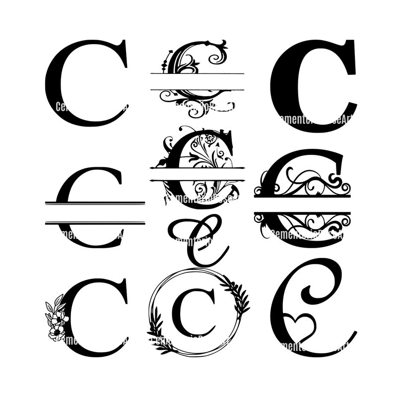 Monogram C - Etsy