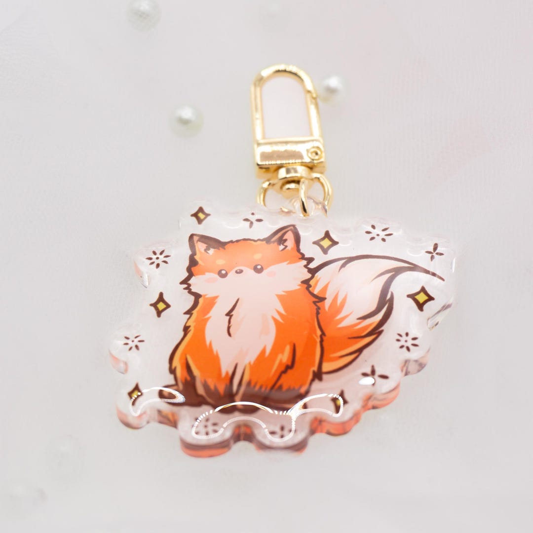 Kawaii Fox Keychain | Fox | Foxy | Cute Keyring | Animal Keychain ...