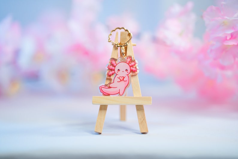 Kawaii Axolotl Keychain Axolotls Cute Adorable Keyring - Etsy