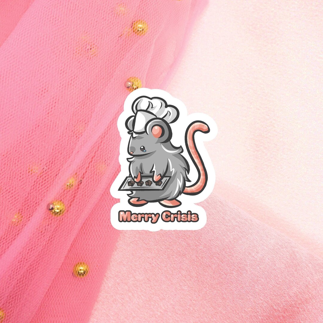 Chef Rat Merry Crisis Sticker | Rats | Mouse | Cute Rats | Little Mice ...