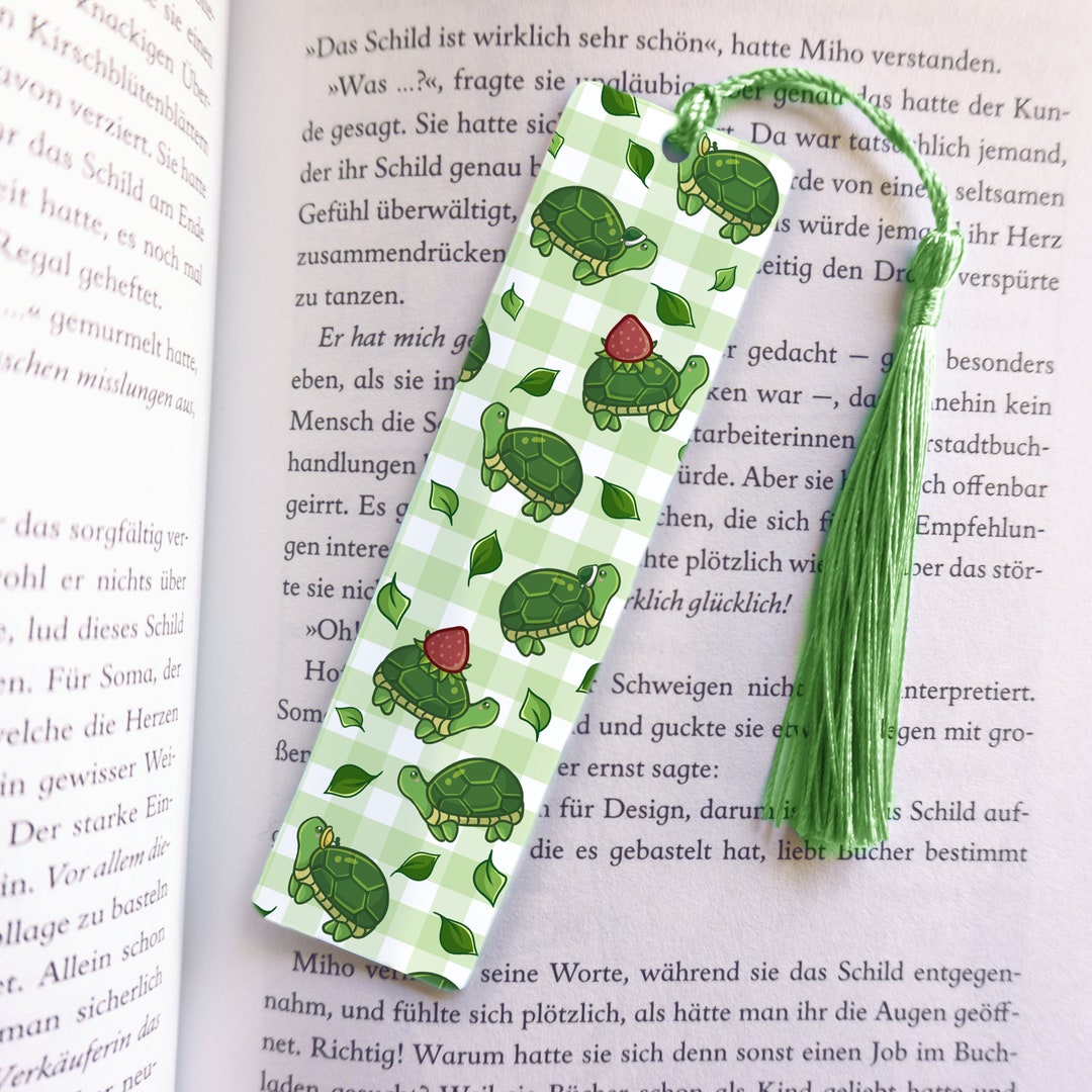 Kawaii Turtle Acrylic Bookmark | Cute Turtle Vinyl Bookmark | Turtle ...