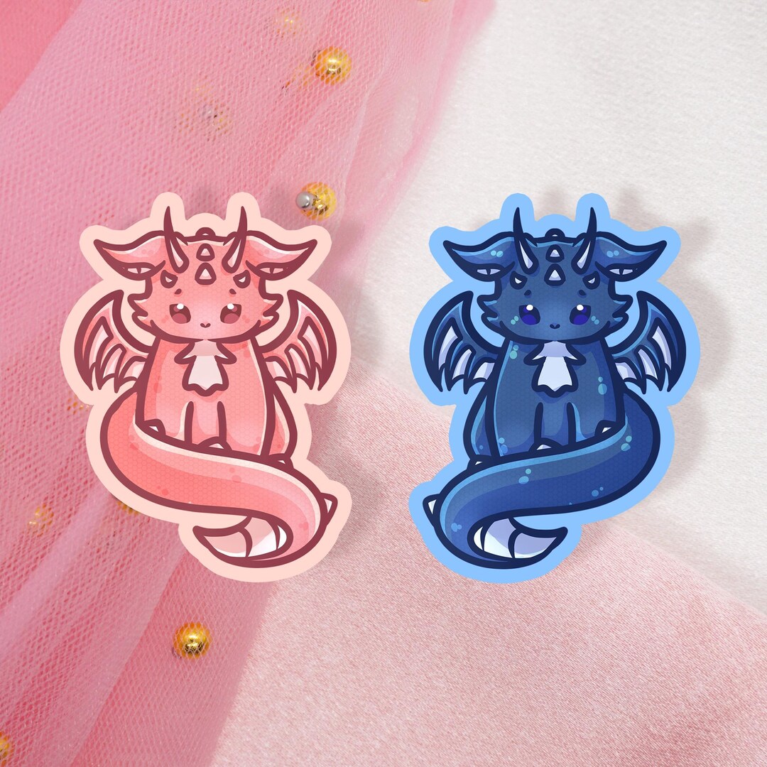 Cute Kawaii Dragon Stickers | Cute Dragon | Sweet Dragons | Laptop ...