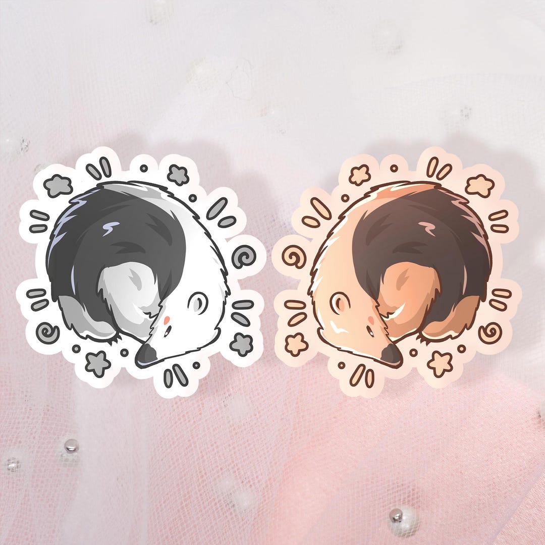 Cute Kawaii Sleeping Anteater Sticker | Big Little Anteater | Tamandua ...