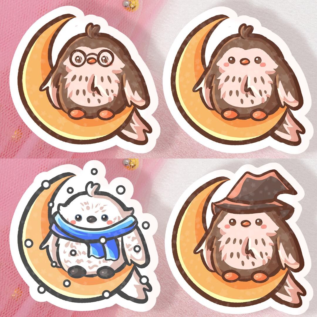 Cute Kawaii Owl Stickers | Bird Pet | Owl | Cute Meme Witch Winter Snow ...
