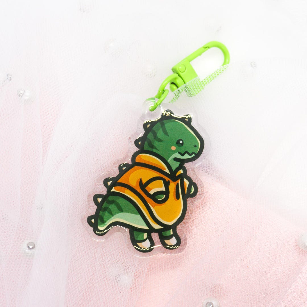 Dino Keychain Dinosaur T-rex Kawaii Keychain Cute Dinosaurs Meme - Etsy