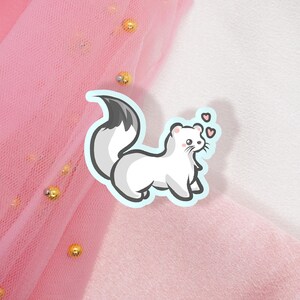 Cute Kawaii Weasel Sticker | Weasel Love | Laptop Stickers | Sticker ...