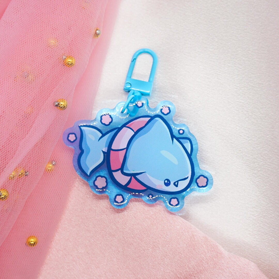 Kawaii Shark Keychain Sharkie Shork Ocean Animal Cute Keyring Animal ...