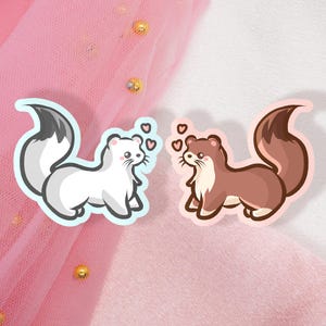 Cute Kawaii Weasel Sticker | Weasel Love | Laptop Stickers | Sticker ...