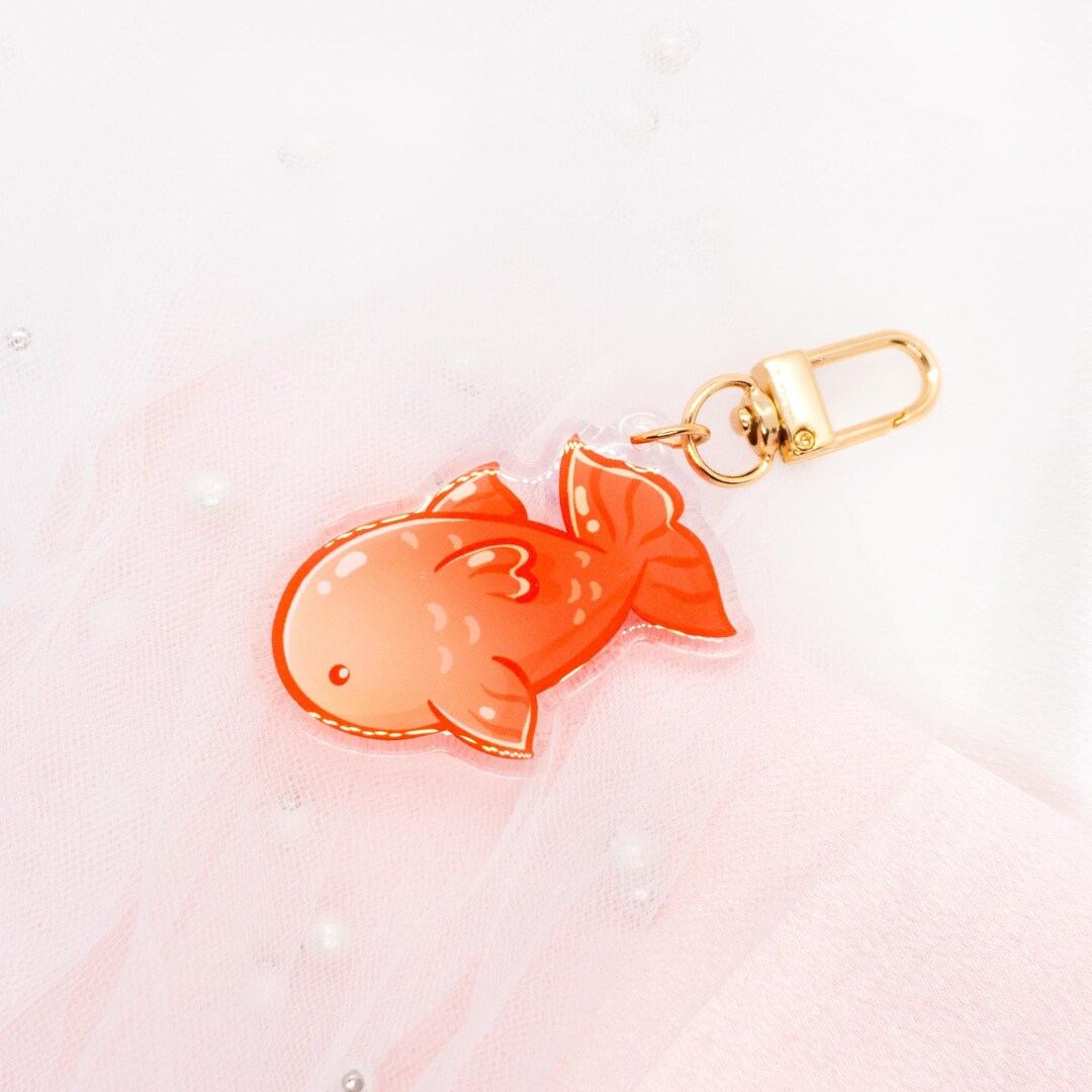 Kawaii Goldfish Keychain Fish Goldfish Pet Ocean Animal Cute Keyring ...