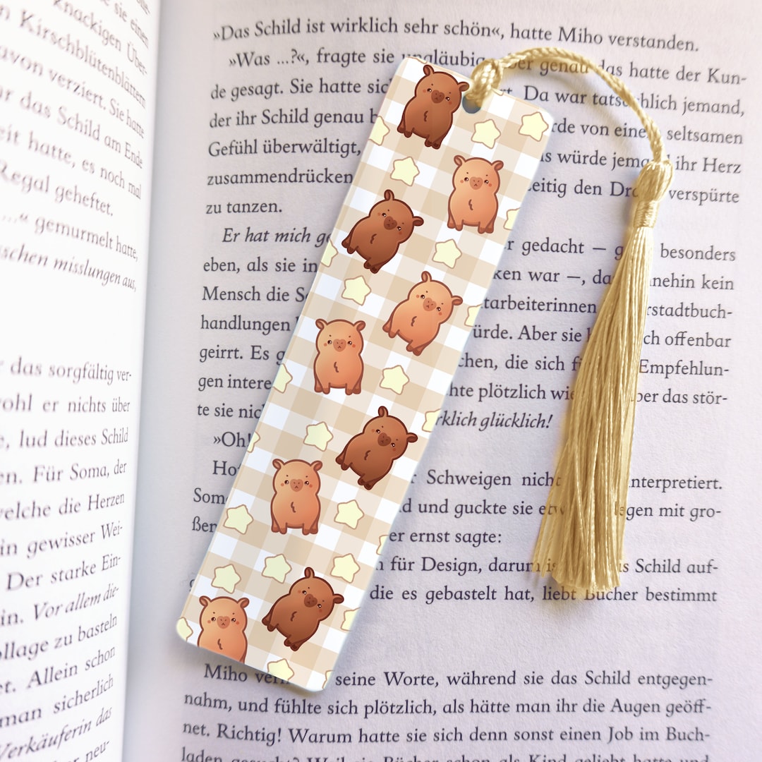 Kawaii Capybara Acrylic Bookmark Cute Capybaras Vinyl Bookmark Sweet ...