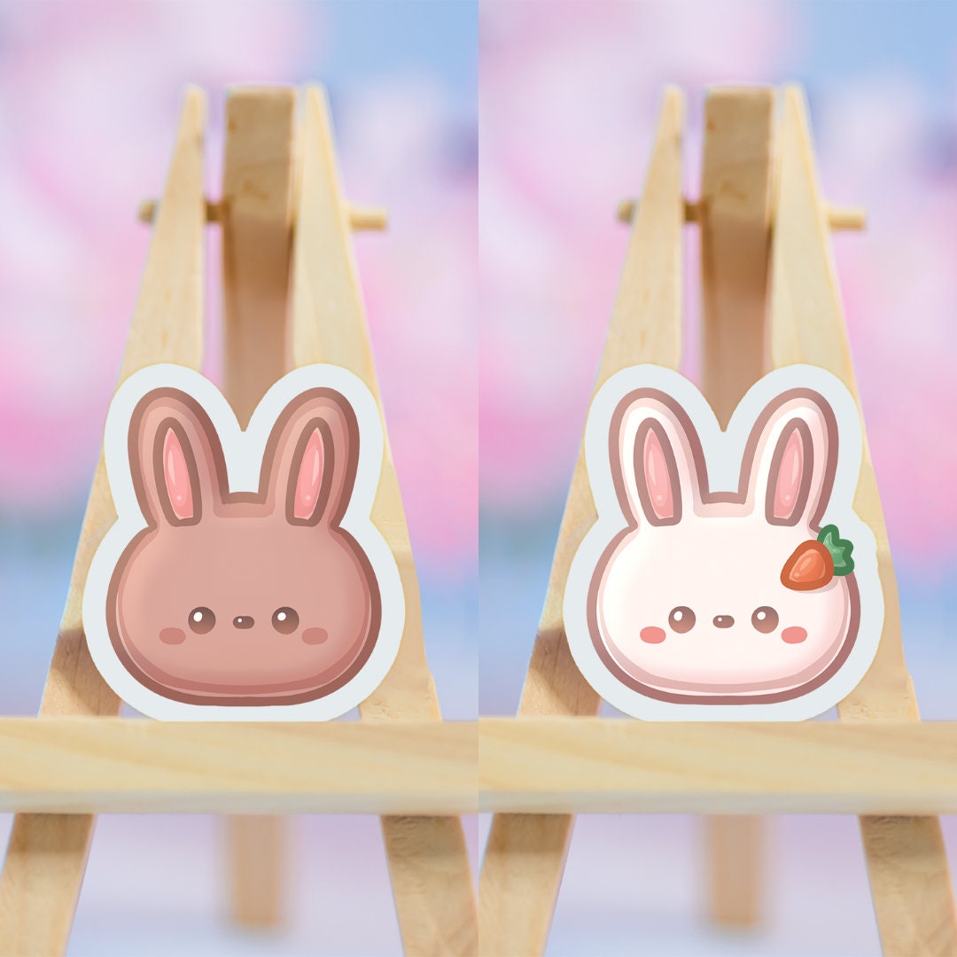 Cute Kawaii Sticker Bun Rabbit Bunny Sticker Waterproof Water-resistent ...