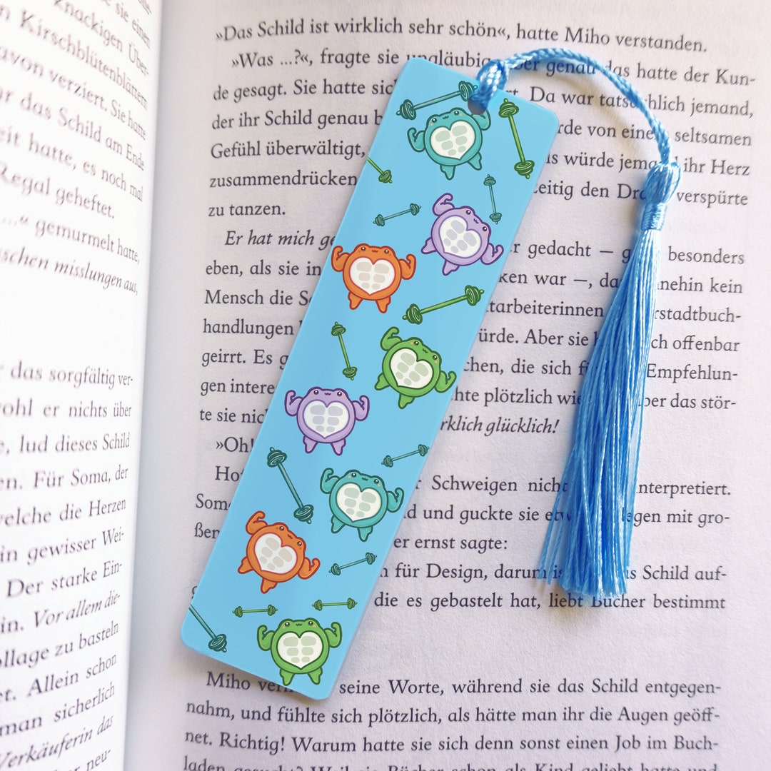 Kawaii Gym Frog Acrylic Bookmark | Froggy Vinyl Bookmark | Gym Froggies ...