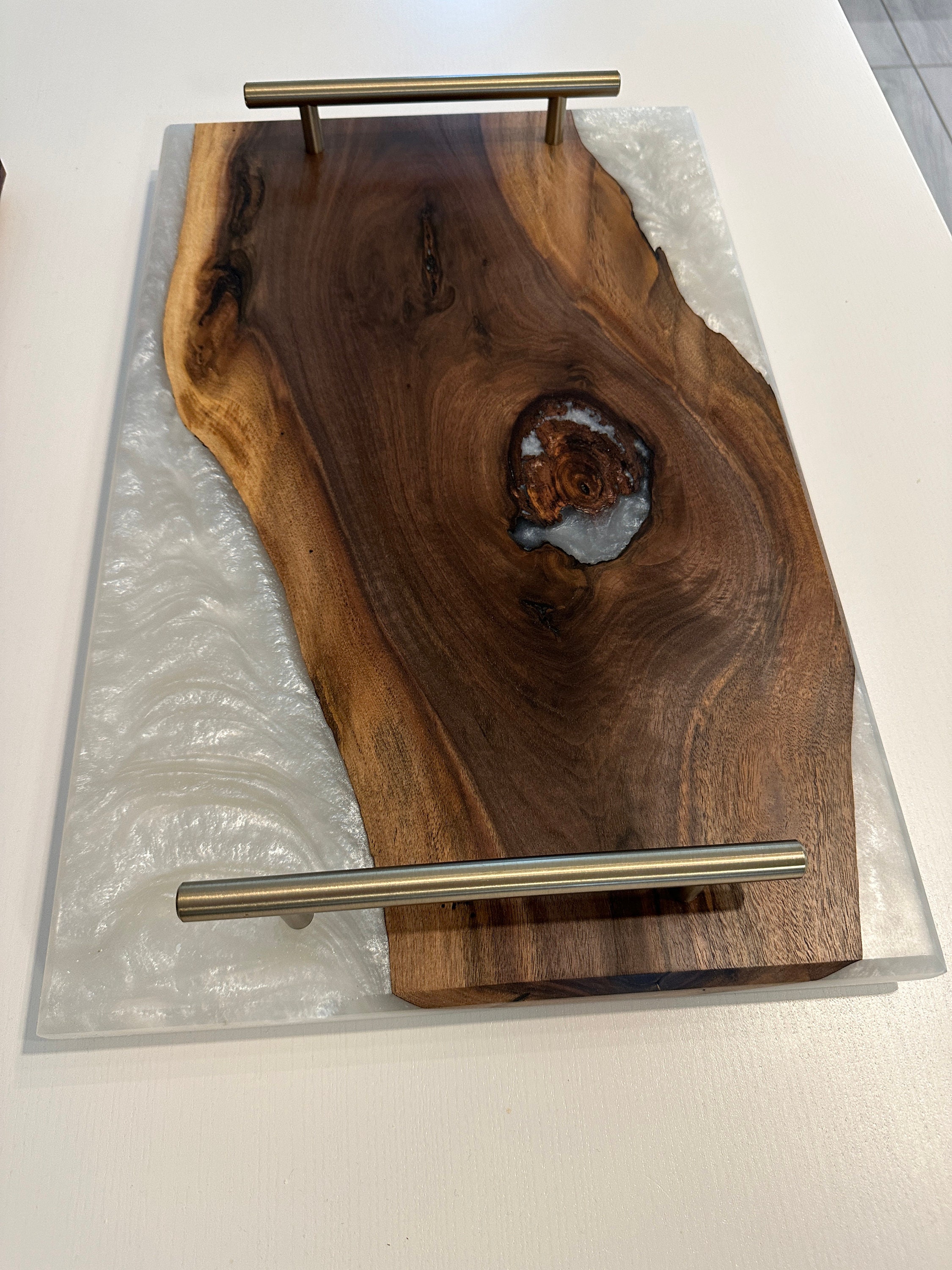 Walnut and Epoxy Serving Tray - Etsy