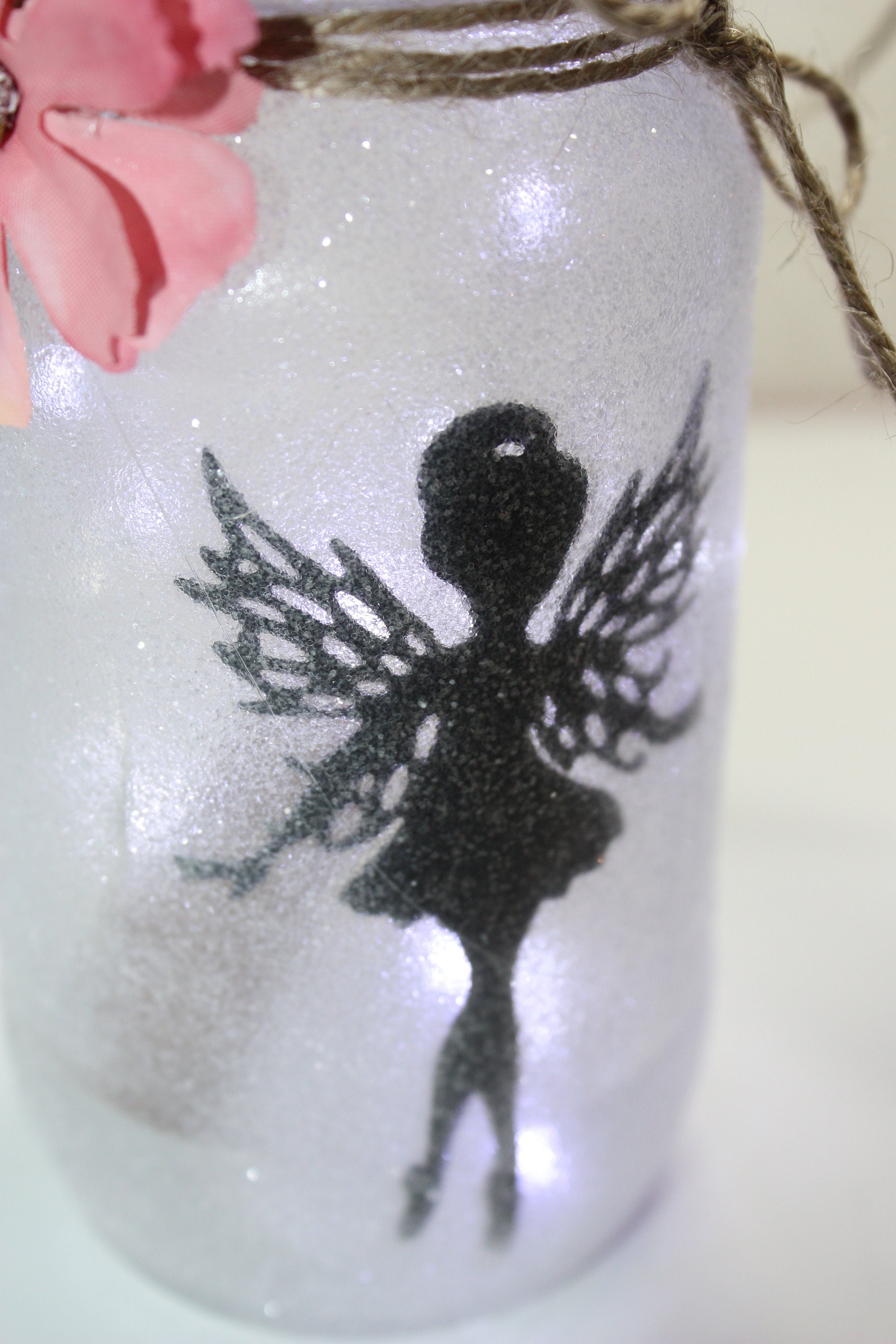 Personalised Fairy Night Light | Mood Lighting | Fairy Sitting in a Jar ...