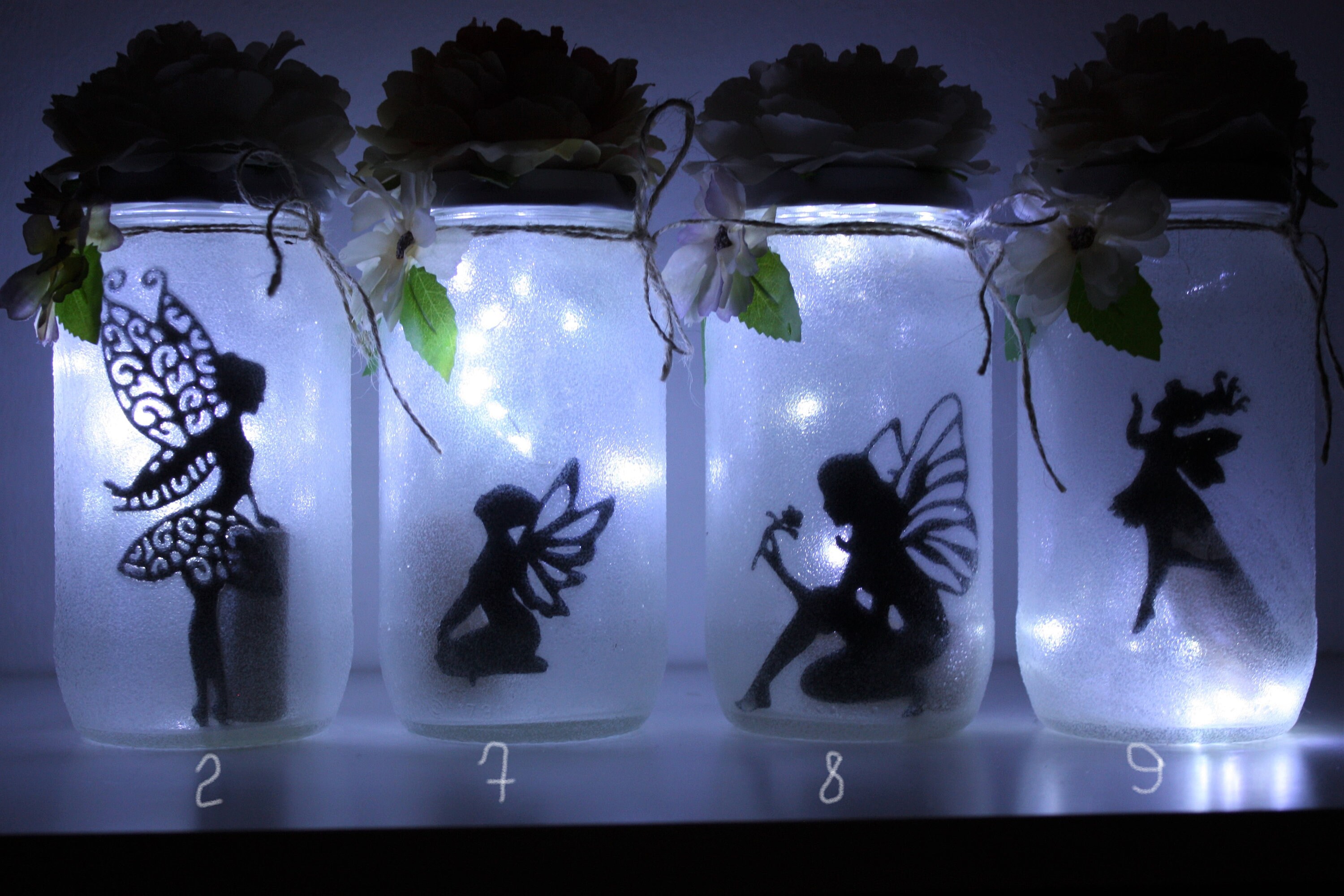 Personalised Fairy Night Light | Mood Lighting | Fairy Sitting in a Jar ...