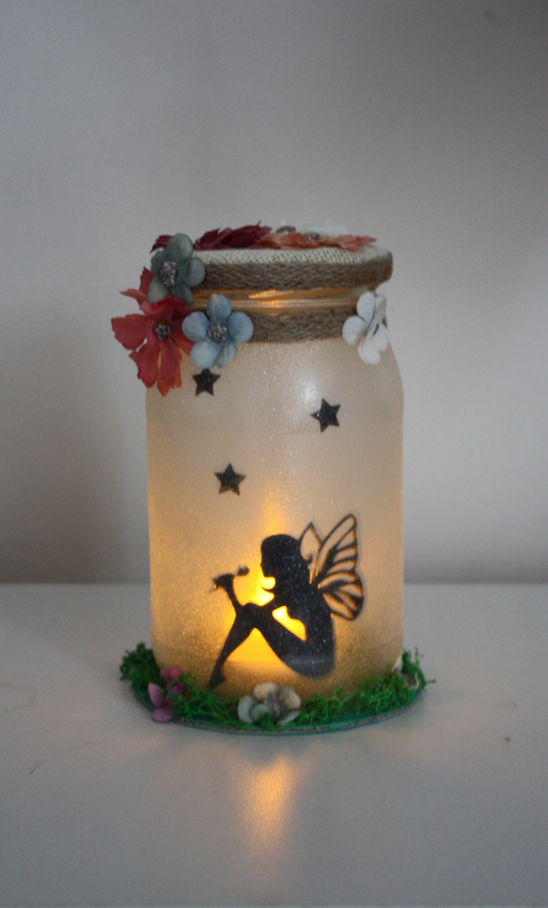Fairy Night Light | Mood Lighting | Fairy Sitting in a Jar | Fairy Jar ...