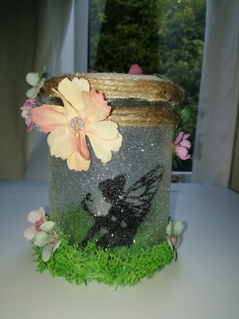 Fairy Night Light Mood Lighting Fairy Sitting in a Jar | Etsy