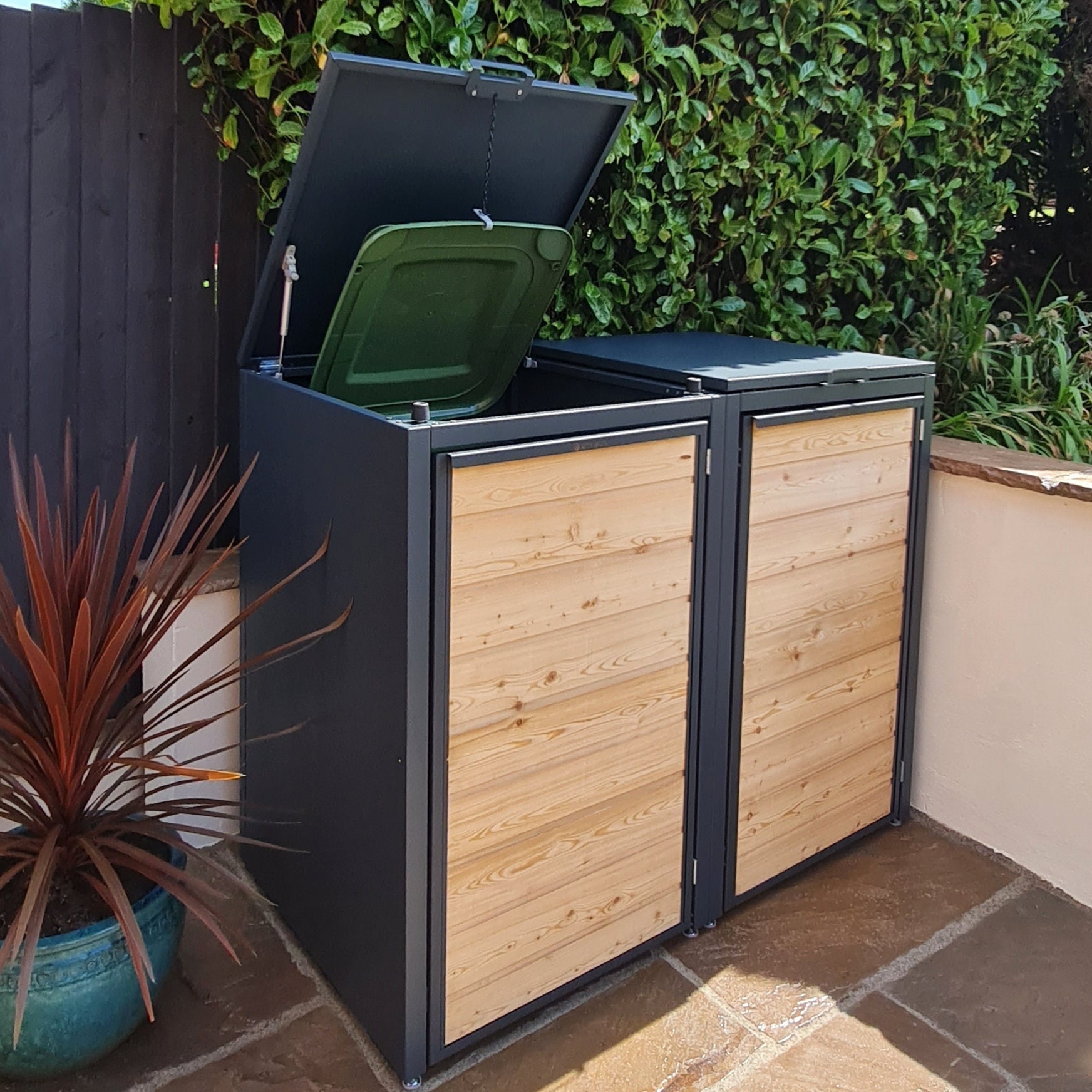 Wood Premium Wheelie Bin Store 240L - Loft - Etsy UK